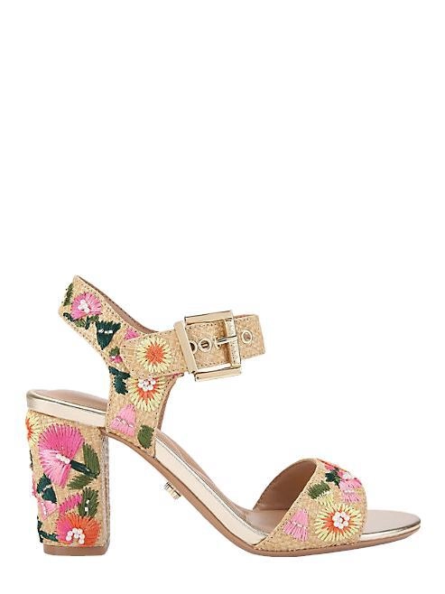 Carvela Sadie Embellished Woven Block Heel Sandals - Mult/other