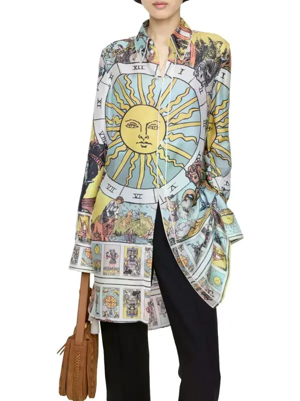Burberry Tarot Silk Shirt - Blue