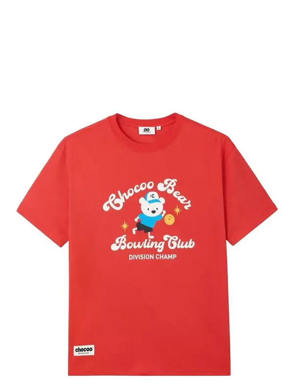 CHOCOOLATE Bear-print T-shirt - Red