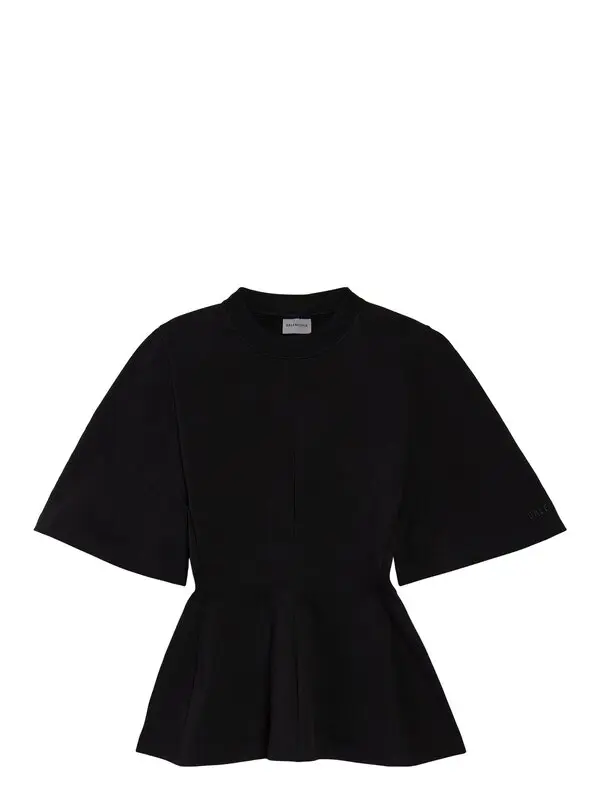Balenciaga Cotton Sculpted T-shirt - Black