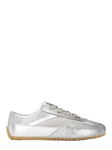 Alexander McQueen Metallic Boxe Sneakers - Silver