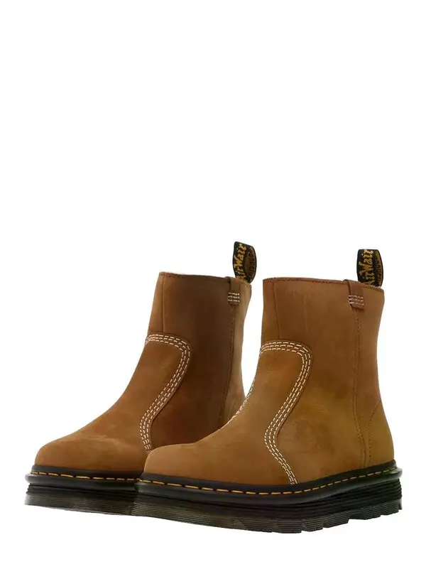 Dr. Martens Zebzag Rigger Wl Contrast-stitch Ankle Boots - Brown