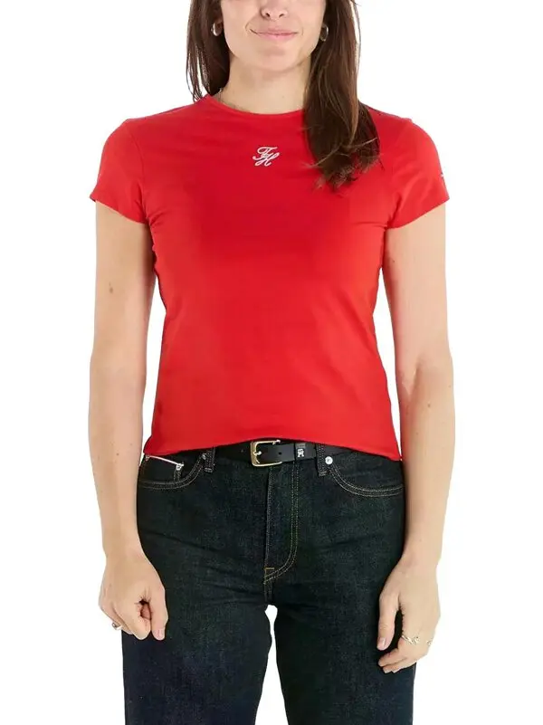 Tommy Hilfiger Embroidered Logo T-shirt - Red