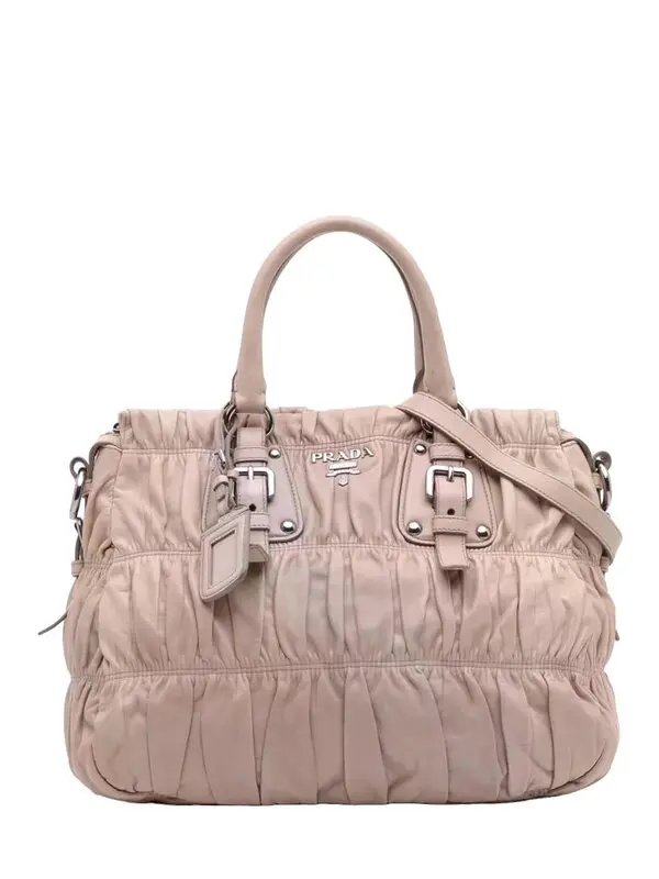 Prada Nappa Gaufre Satchel - Brown