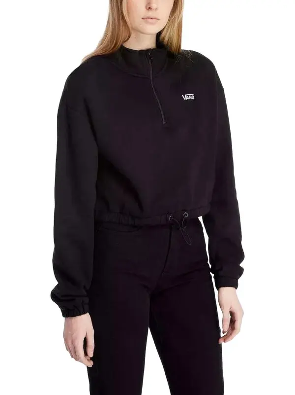 VANS Cropped Zip-up Sweatshirt - Black