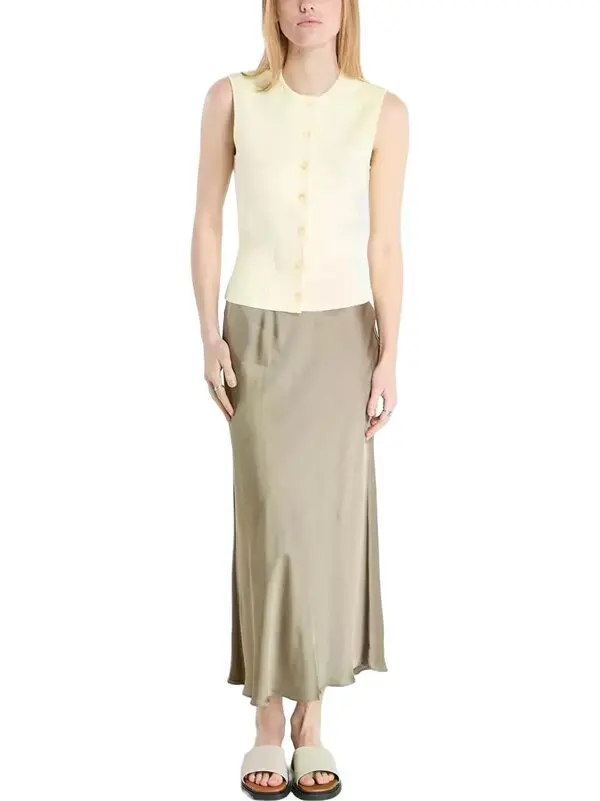 SAMSOE SAMSOE Elasticated Waist Midi Skirt - Neutrals