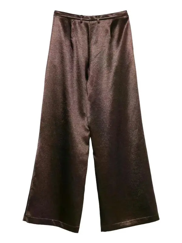 ALYSI Wide Leg Palazzo Pants - Brown