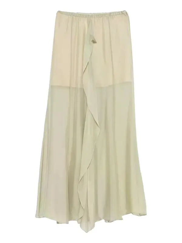 ALYSI Zip-fastening Ruffled Midi Skirt - Green