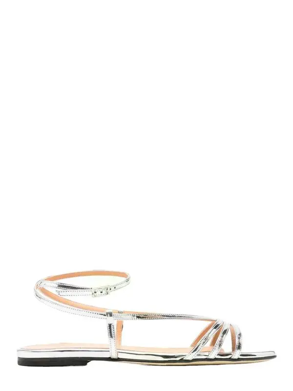 THE SELLER Metallic Multi-strap Sandals - Silver