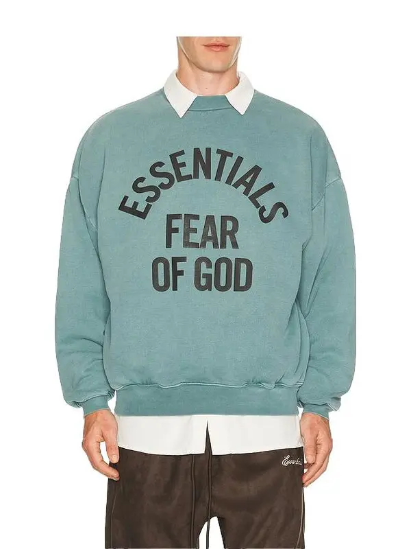 Fear Of God Campus 90's Crewneck Sweatshirt - Blue