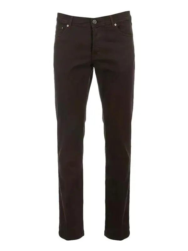 Kiton Five-pocket Straight-leg Trousers - Brown