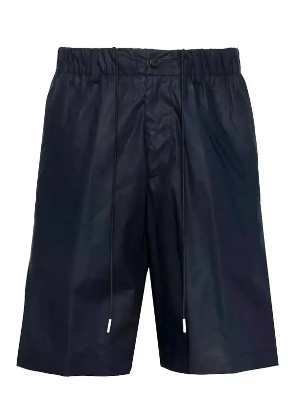 LOW BRAND Drawstring Wide-leg Shorts - Blue