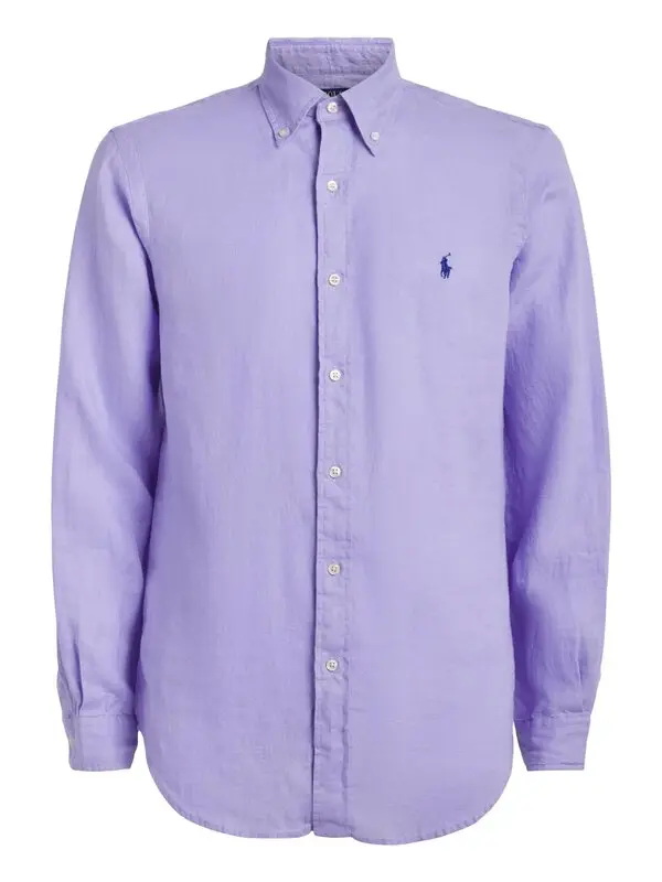 Polo Ralph Lauren Linen Custom-fit Shirt - Purple