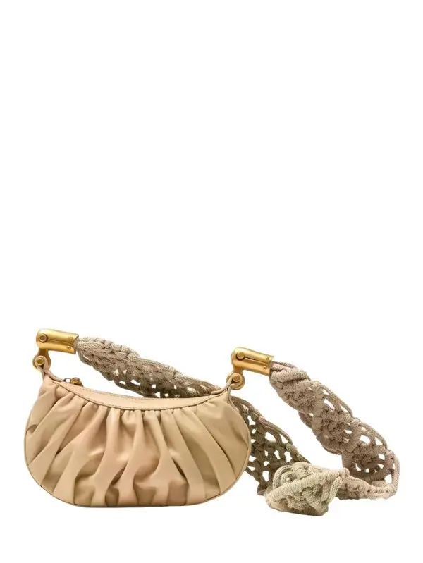 Balmain Mini Baguette Bag With Braided Strap - Neutrals