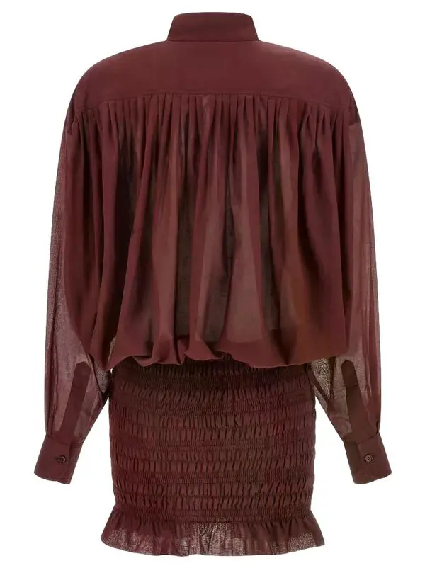 Andamane Rania Ruffled Mini Dress - Red