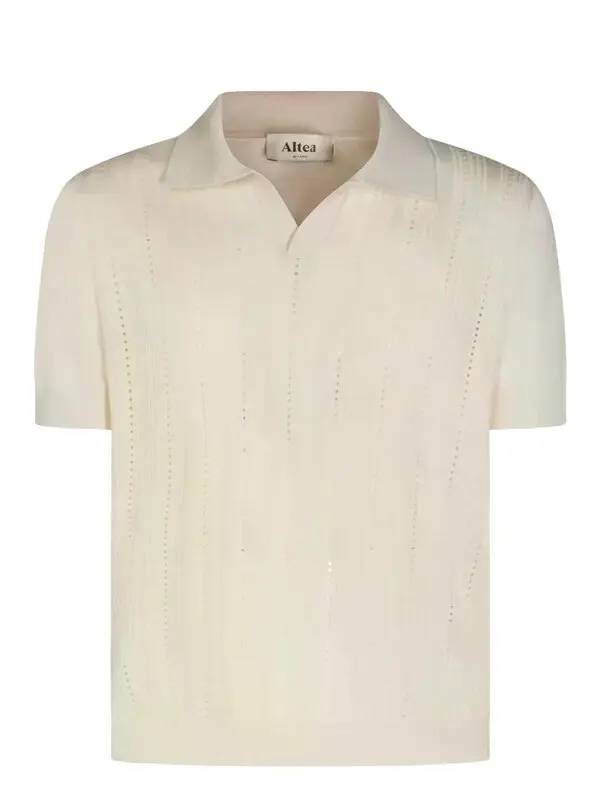 Altea Pointelle-knit T-shirt - Neutrals