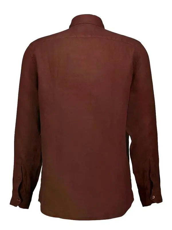 Frescobol Carioca Antonio Long-sleeve Linen Shirt - Brown