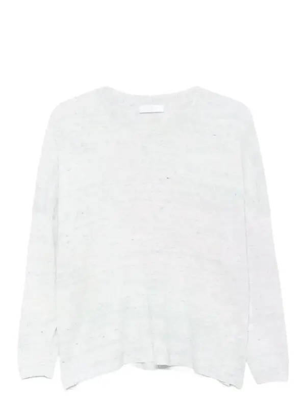 Fedeli Marl-effect Crew-neck Sweater - Blue