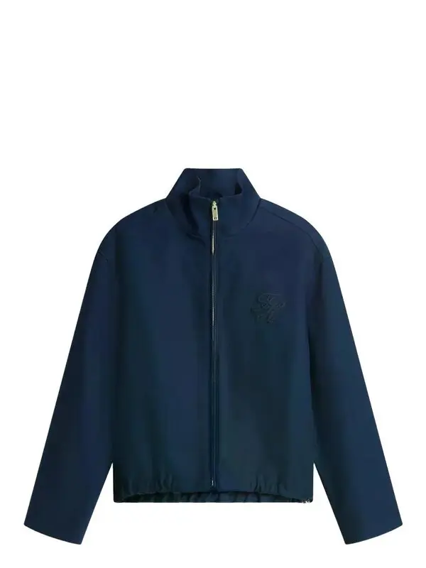 Tommy Hilfiger Embroidered Logo High-neck Jacket - Blue