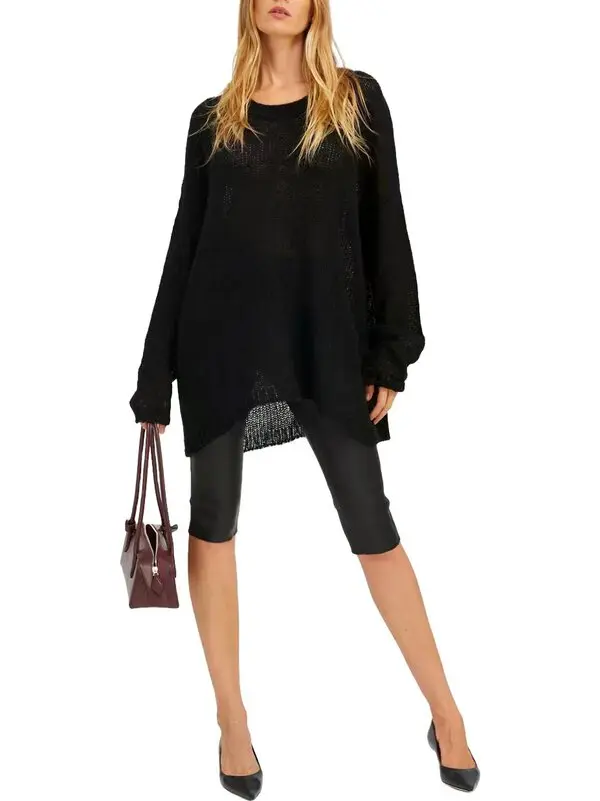 Sprwmn Jade Open-knit Sweater - Black