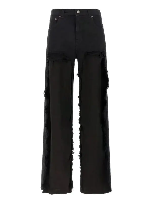 HAIKURE Frayed Distressed Jeans - Black
