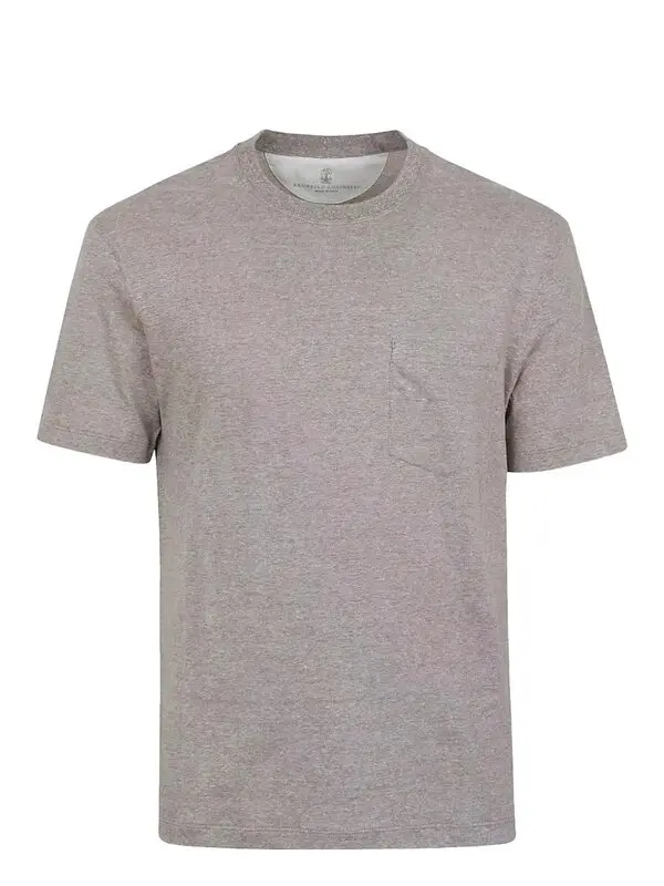 Brunello Cucinelli Pocket-detail T-shirt - Neutrals