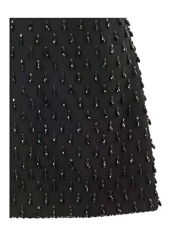 Carolina Herrera Bead-embellished A-line Skirt - Black