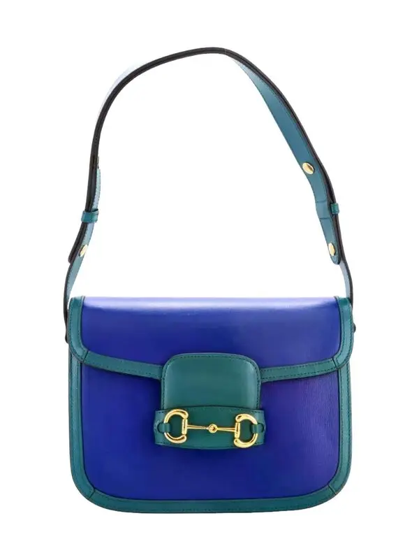Gucci Horsebit 1955 Leather Shoulder Bag - Blue