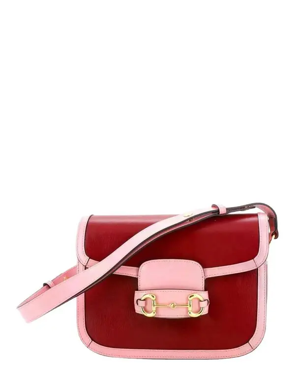 Gucci Horsebit 1955 Leather Small Shoulder Bag - Pink