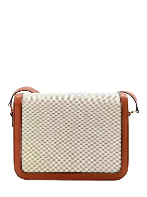 Celine Triomphe Shoulder Bag Canvas With Leather Medium - Brown