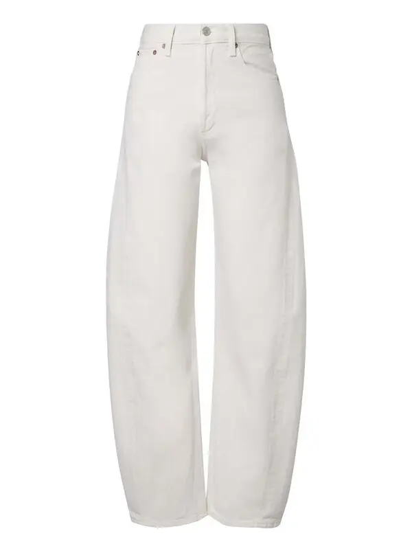 AGOLDE Luna Barrel-leg Jeans - Chalk White