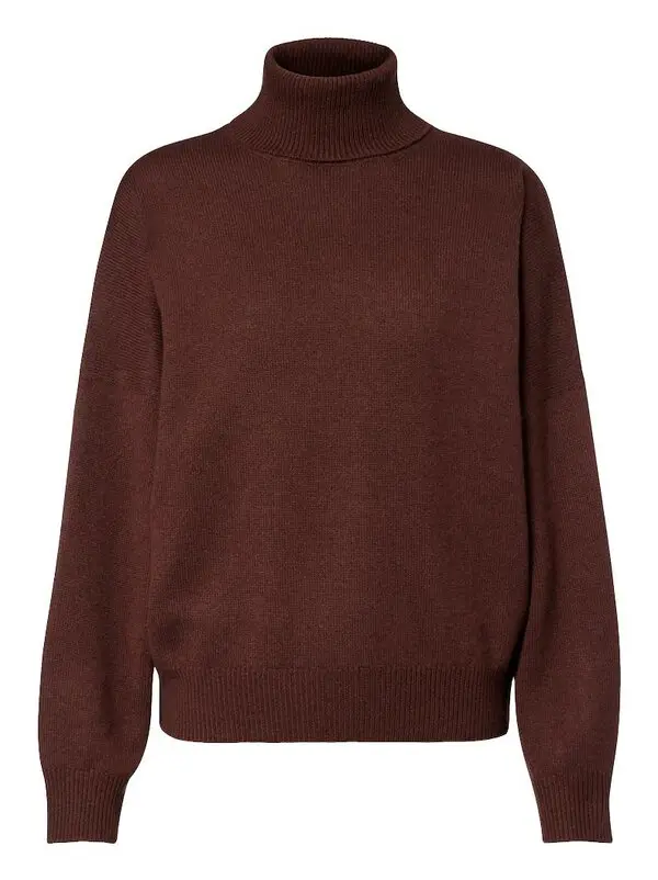 Brunello Cucinelli Monili Cashmere Turtleneck Sweater - Brown