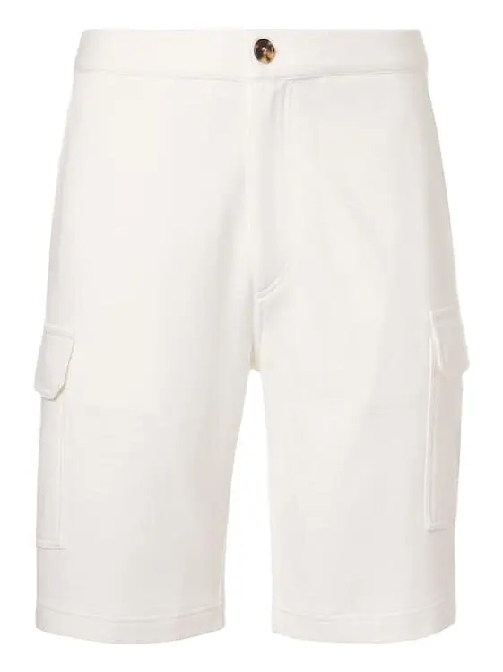 Brunello Cucinelli Cotton-blend Cargo Shorts - White