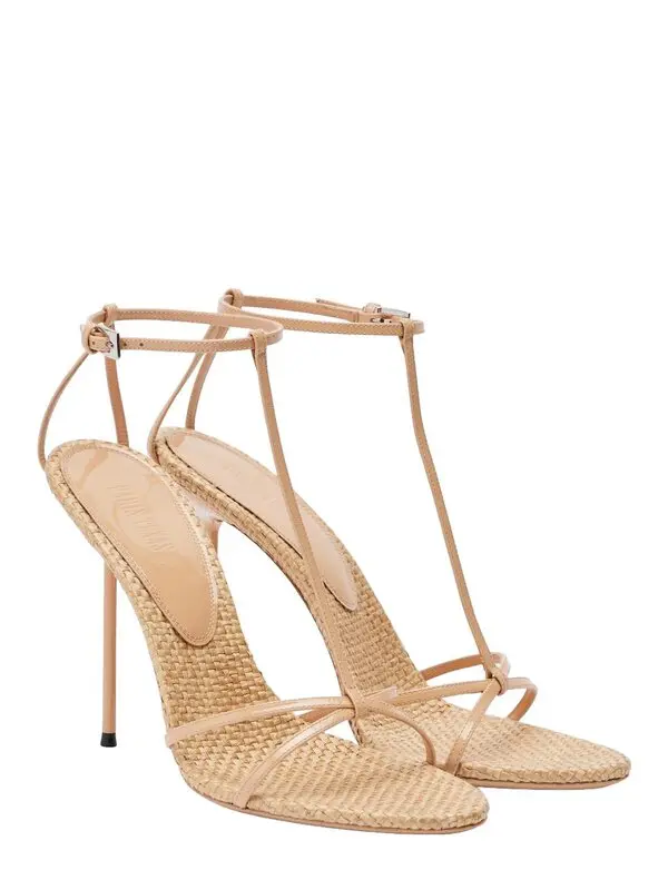 Paris Texas Lidia Patent Leather Sandals - Beige