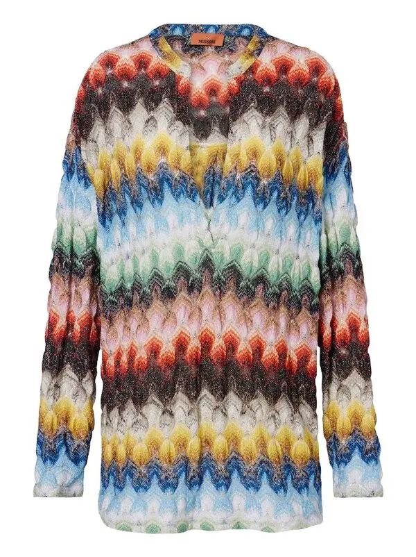 Missoni Metallic Knit Blouse - Multicoloured