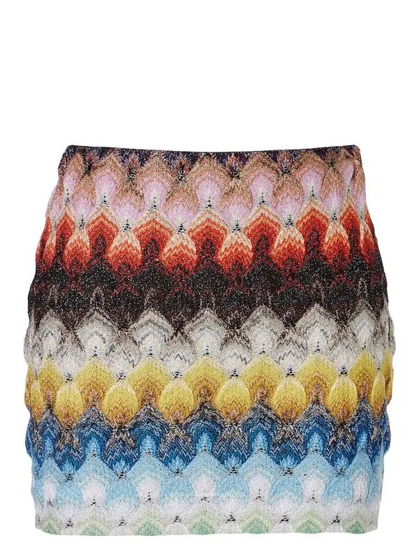 Missoni Metallic Knit Mini Skirt - Multicoloured