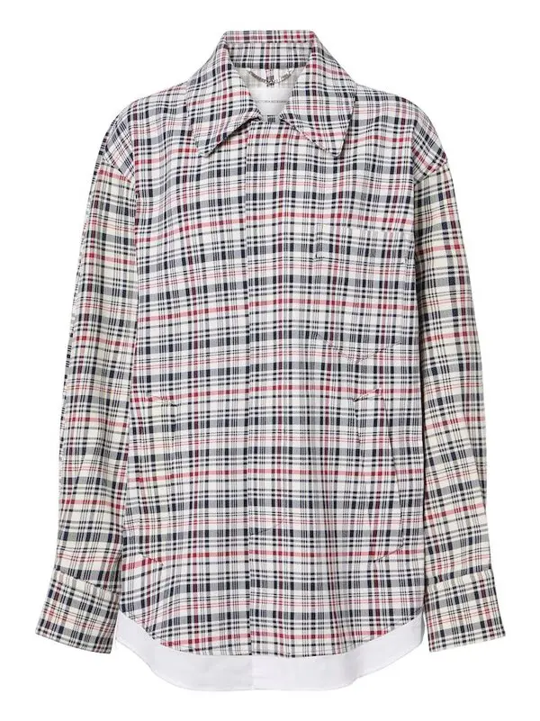 Victoria Beckham Checked Oversized Cotton And Wool Jacket - Multicoloured