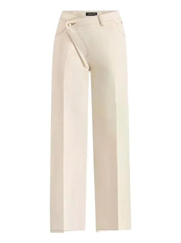 Manière De Voir Wrapover Wide-leg Jeans - Neutrals