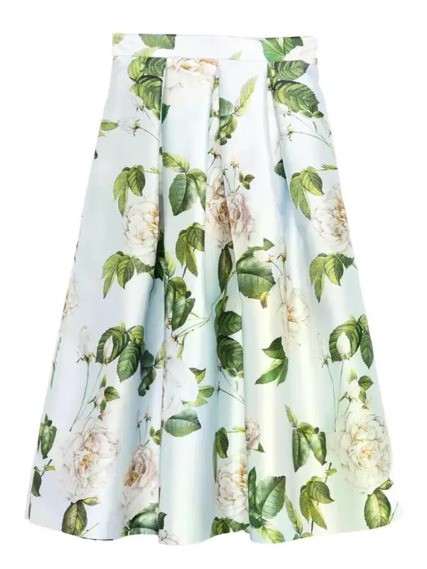 LUNATICA MILANO Luna Floral-print Midi Skirt - Blue