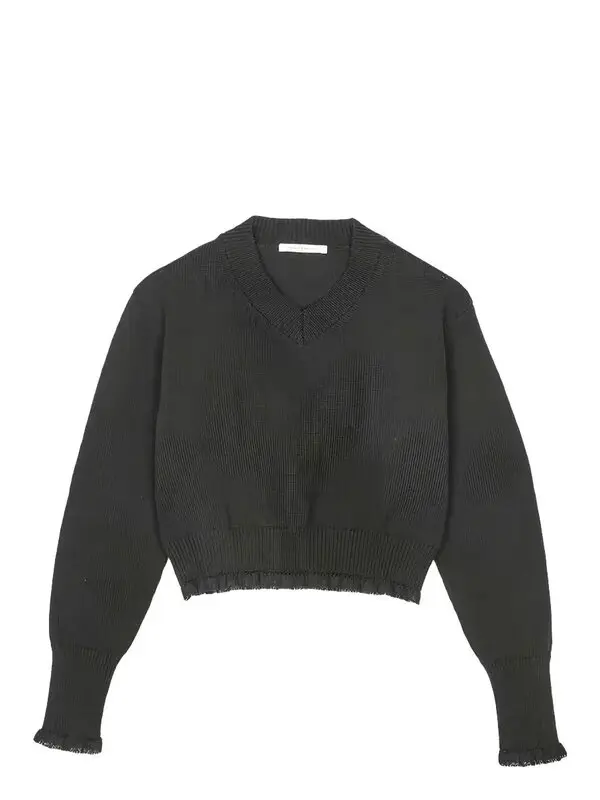 Cecilie Bahnsen Cbdaphne V-neck Ribbed Jumper - Grey