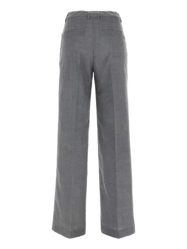 PT TORINO Lola Tailored Wool Trousers - Grey