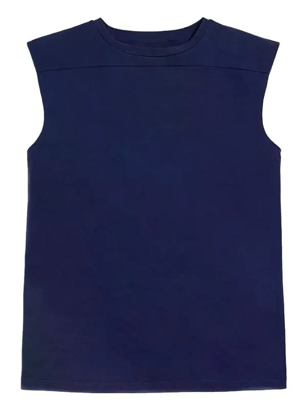 JIL SANDER Sleeveless Triangle Cut-out Top - Blue