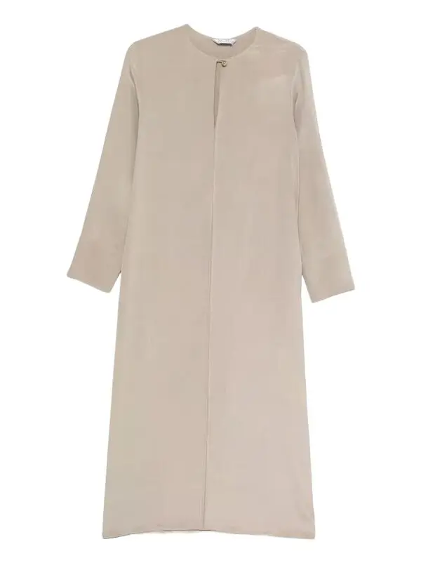 Max Mara Keyhole Detail Midi Dress - Neutrals