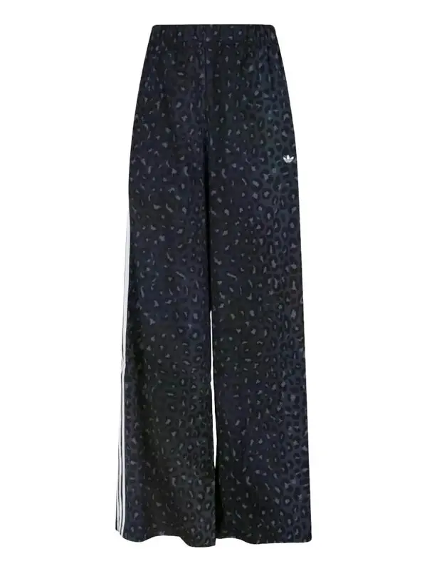 Adidas Originals Wide-leg Leopard-print Track Pants - Grey