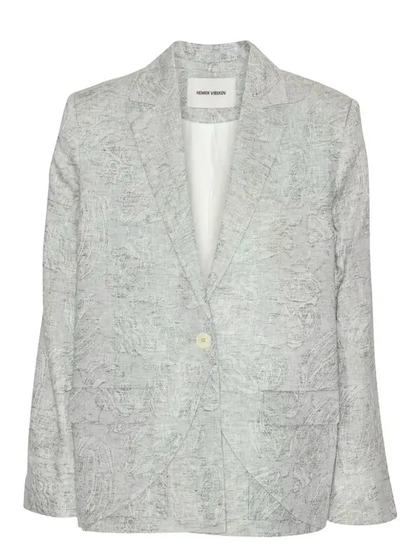 Henrik Vibskov Beetle Buttoned Blazer - Grey