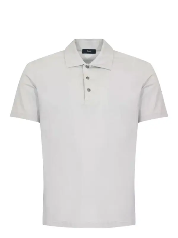 Herno Short-sleeved Polo Shirt - Grey