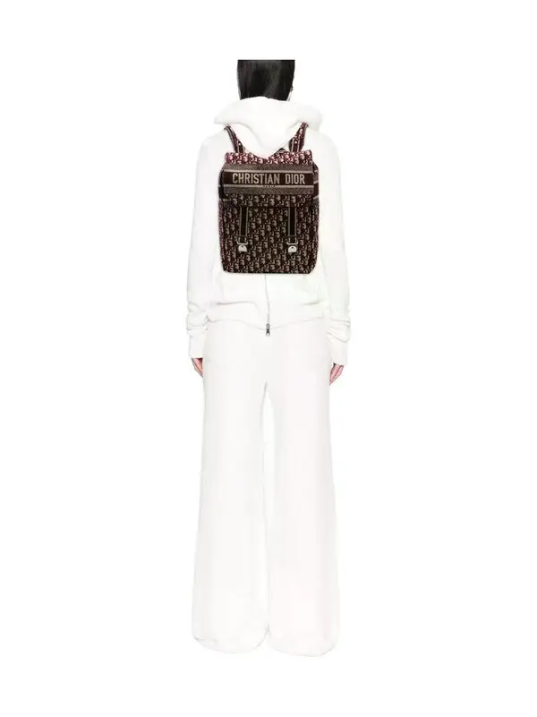 Dior 2019 Oblique Embroidered Canvas Diorcamp Backpack - Red