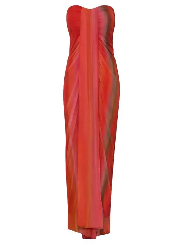 BAOBAB Cascading Slit Maxi Dress - Red
