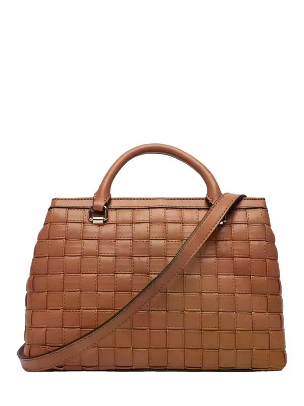 Guess Sandy Woven Tote Bag - Brown