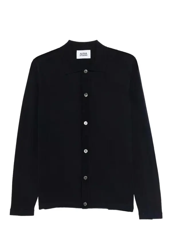 Alpha Studio Buttoned Knitwear - Blue